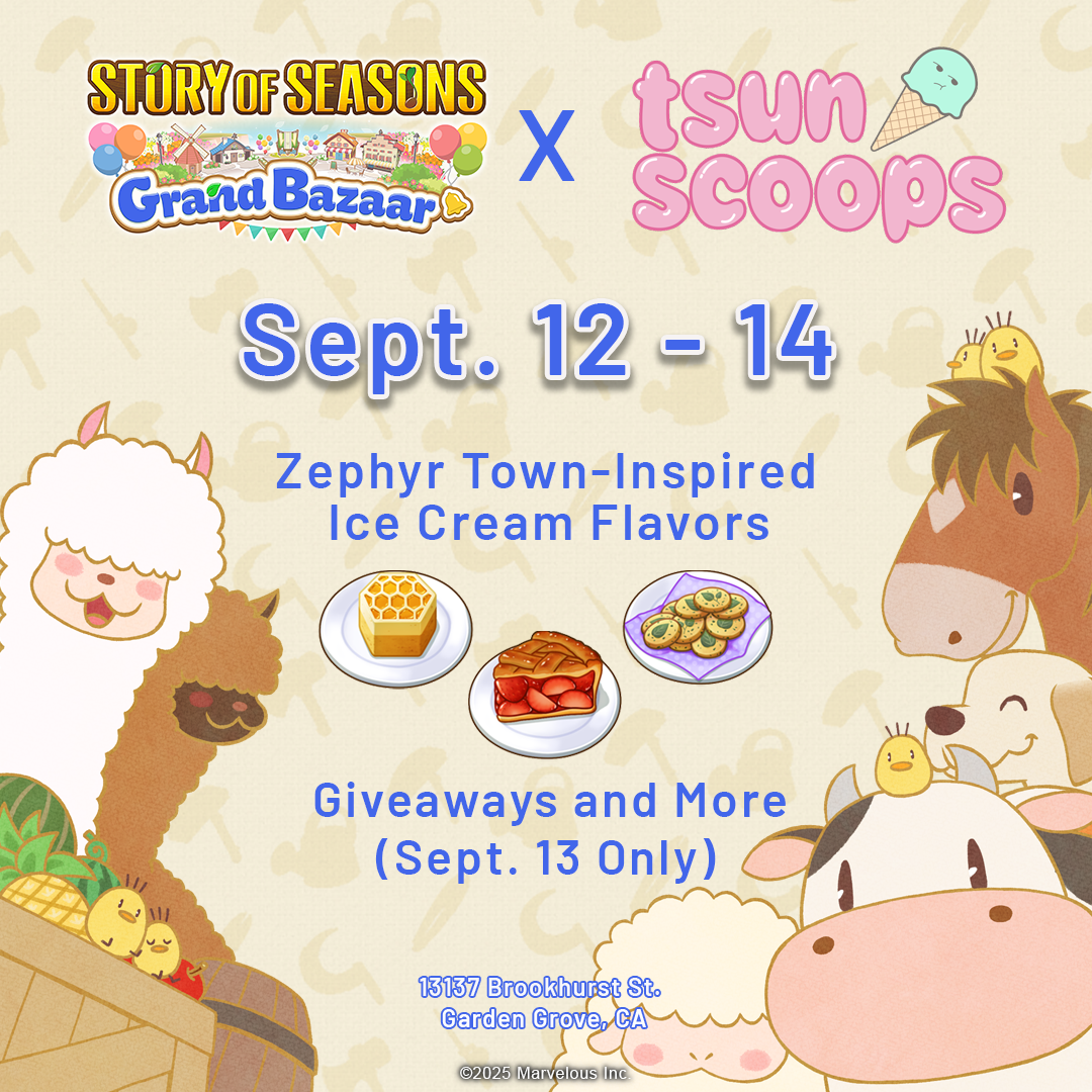 STORY OF SEASONS: Grand Bazaar x tsunscoops Collab | Marvelous USA
